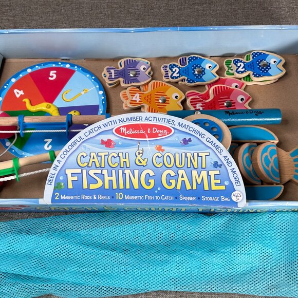 Melissa & Doug | Toys | Melissa Doug Catch Count Wooden Fishing Game W ...